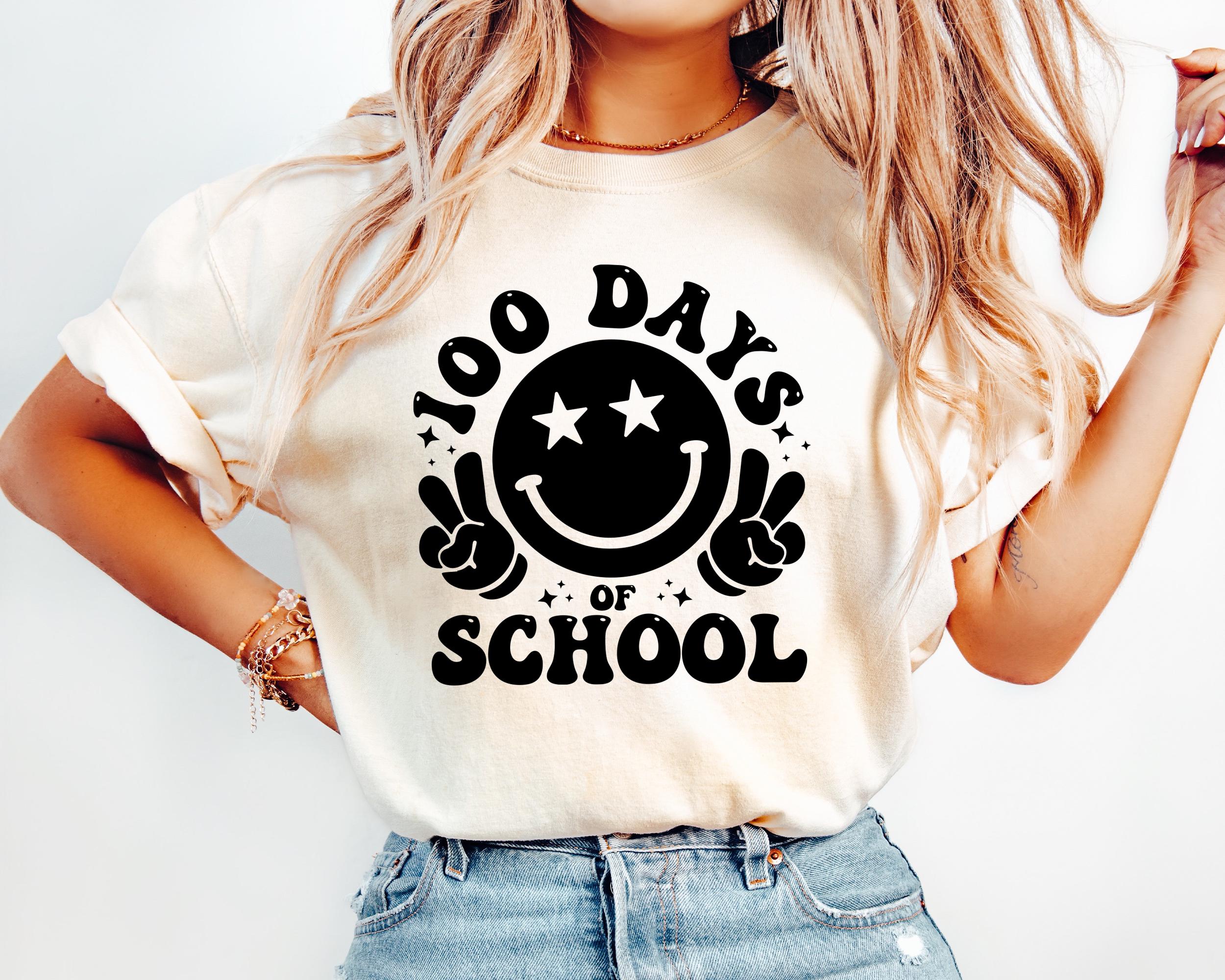 100 Days of School SVG PNG, Retro Groovy 100 Days of School Svg ...
