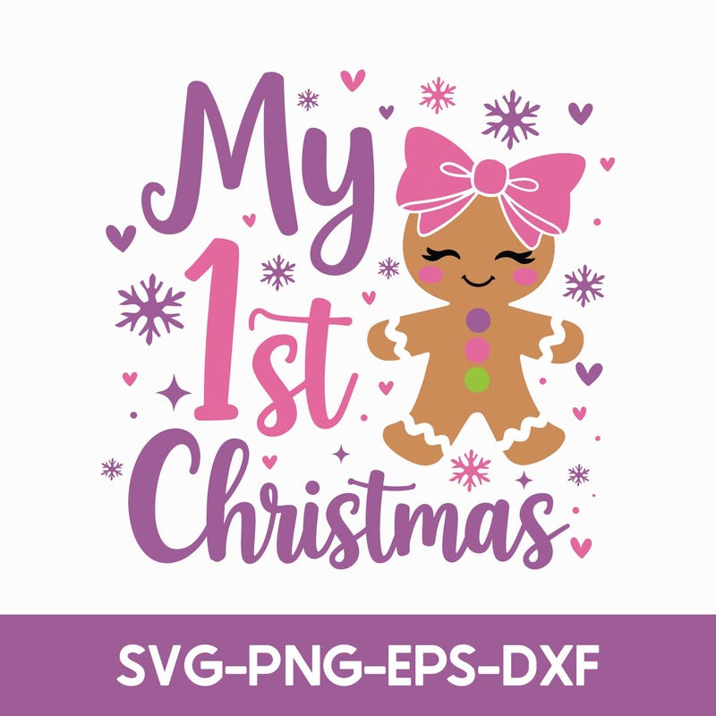 Girls First Christmas Svg - Etsy