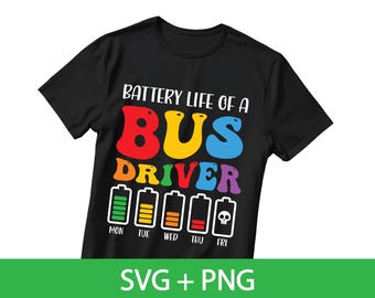Battery Life of a Bus Driver PNG - Etsy