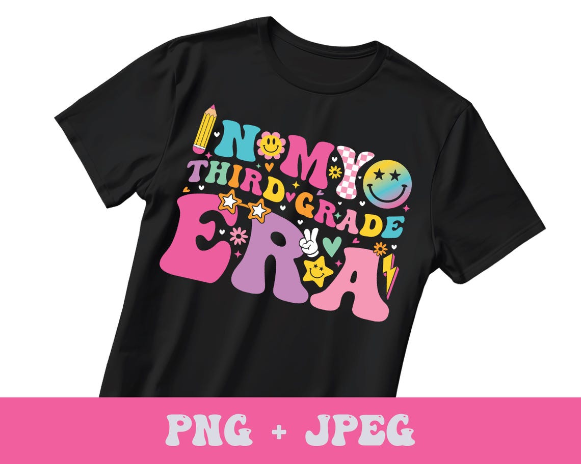 In My Third Grade Era Png, Groovy Back to School Teacher Student Png ...