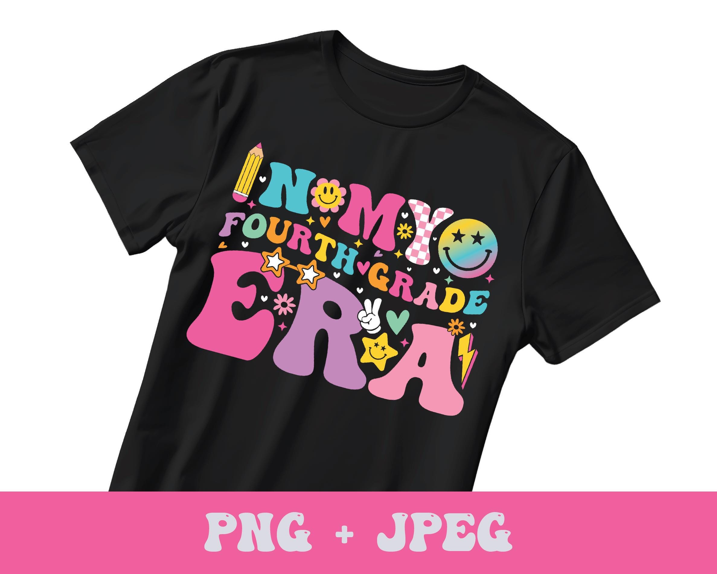 In My Fourth Grade Era Png, Groovy Back to School Teacher Student Png ...
