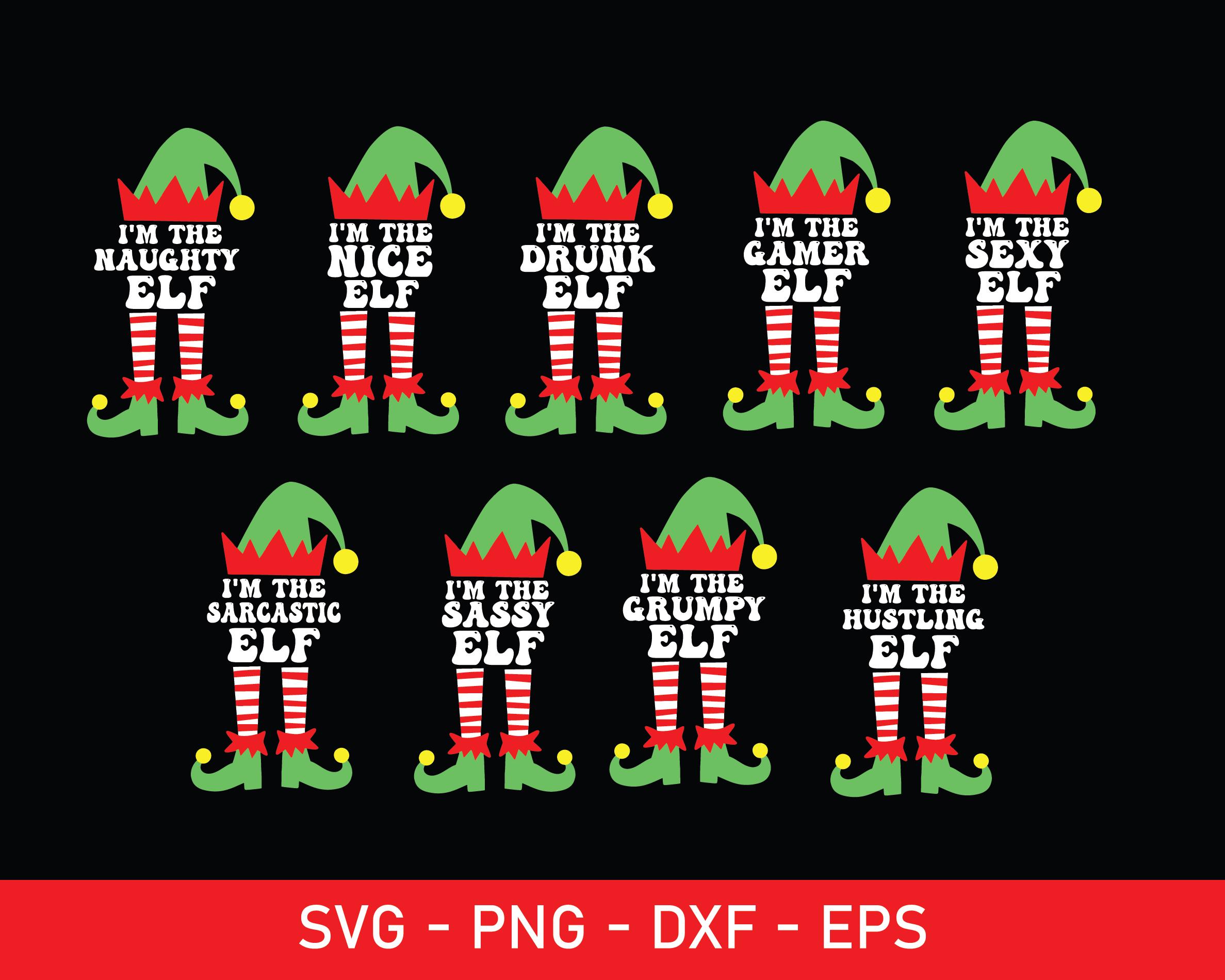 Elf Family SVG Bundle, Christmas Elf Svg Png Bundle, Christmas Family ...