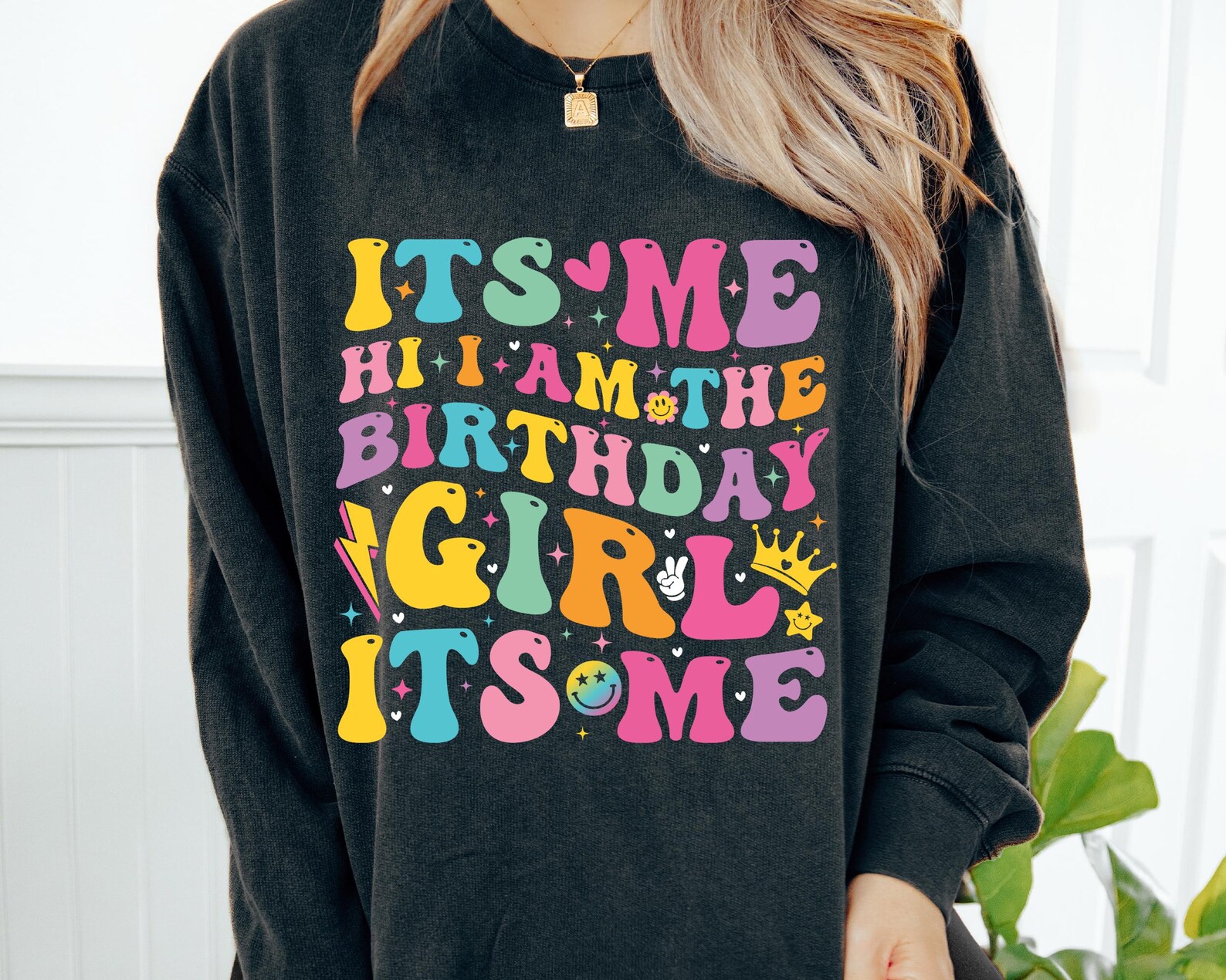 Its Me Hi I Am the Birthday Girl Svg Png, Birthday Party Svg, Trendy ...