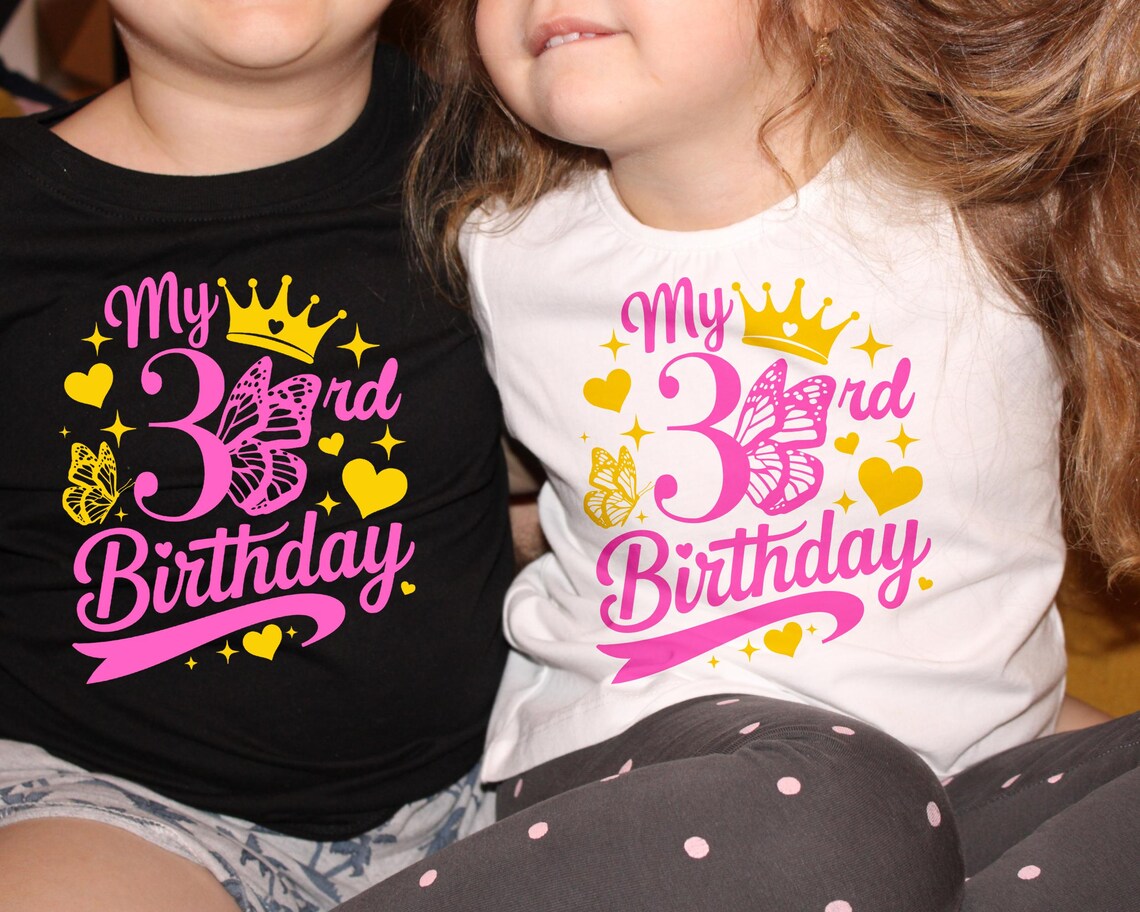 Girl 3rd Birthday Svg Png, Its My Birthday Toddler Svg Png, Third ...