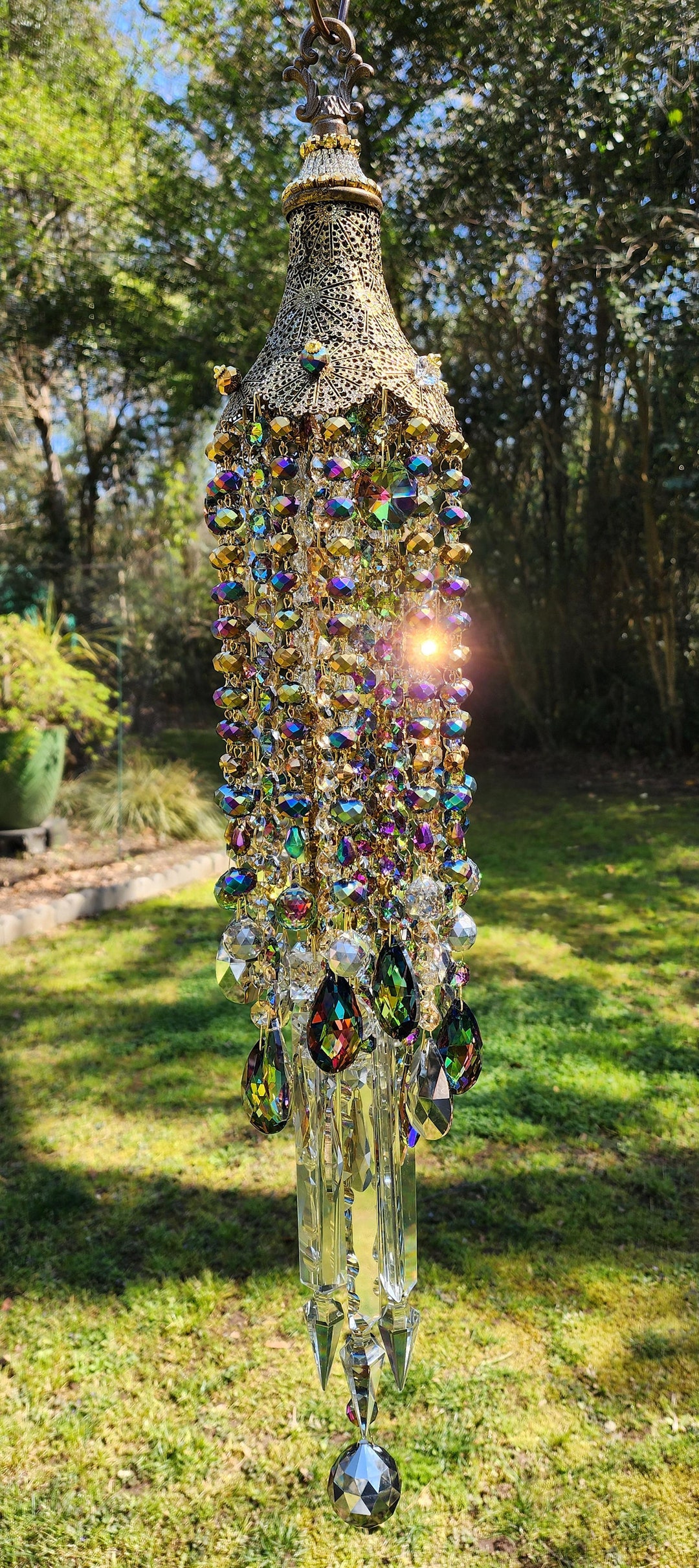 Wind Chime, Crystal Wind Chime, Boho Wind Chime, Moroccan Style Wind ...