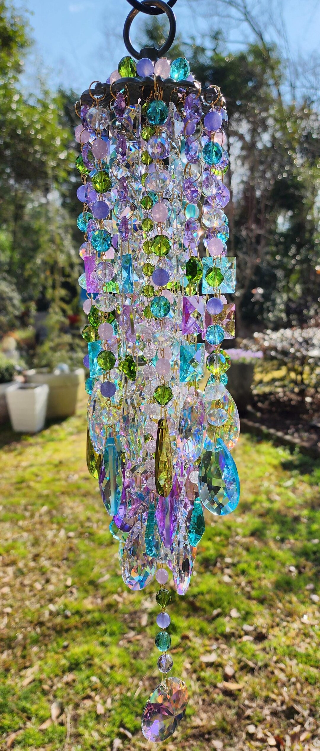 Sun Catcher, Crystal Sun Catcher, Soft Colors Suncatcher, Wind Chime ...