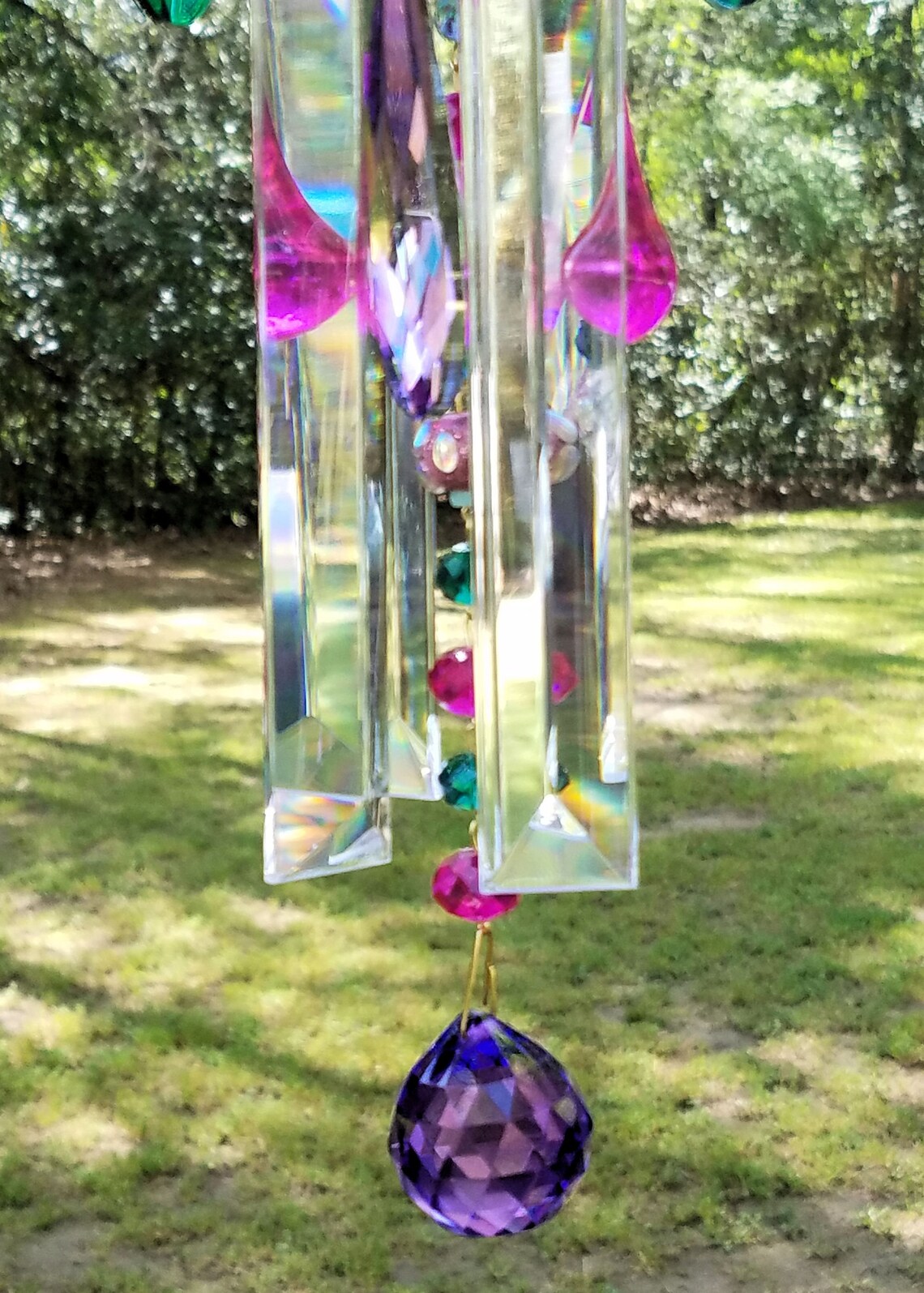 Wind Chime Crystal Wind Chime Colorful Crystal Wind Chime | Etsy
