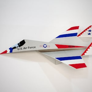 Print & Fold Paper Airplane — US Air Force - Retro Thunderbird - SU-57 ...