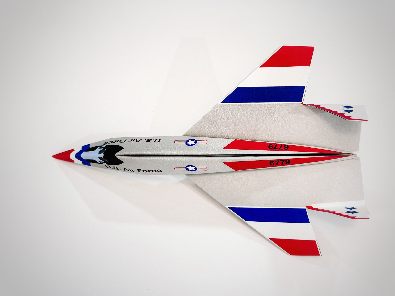 Print & Fold Paper Airplane — US Air Force - Retro Thunderbird - SU-57 ...