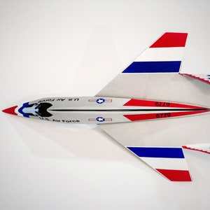 Print & Fold Paper Airplane — US Air Force - Retro Thunderbird - SU-57 ...