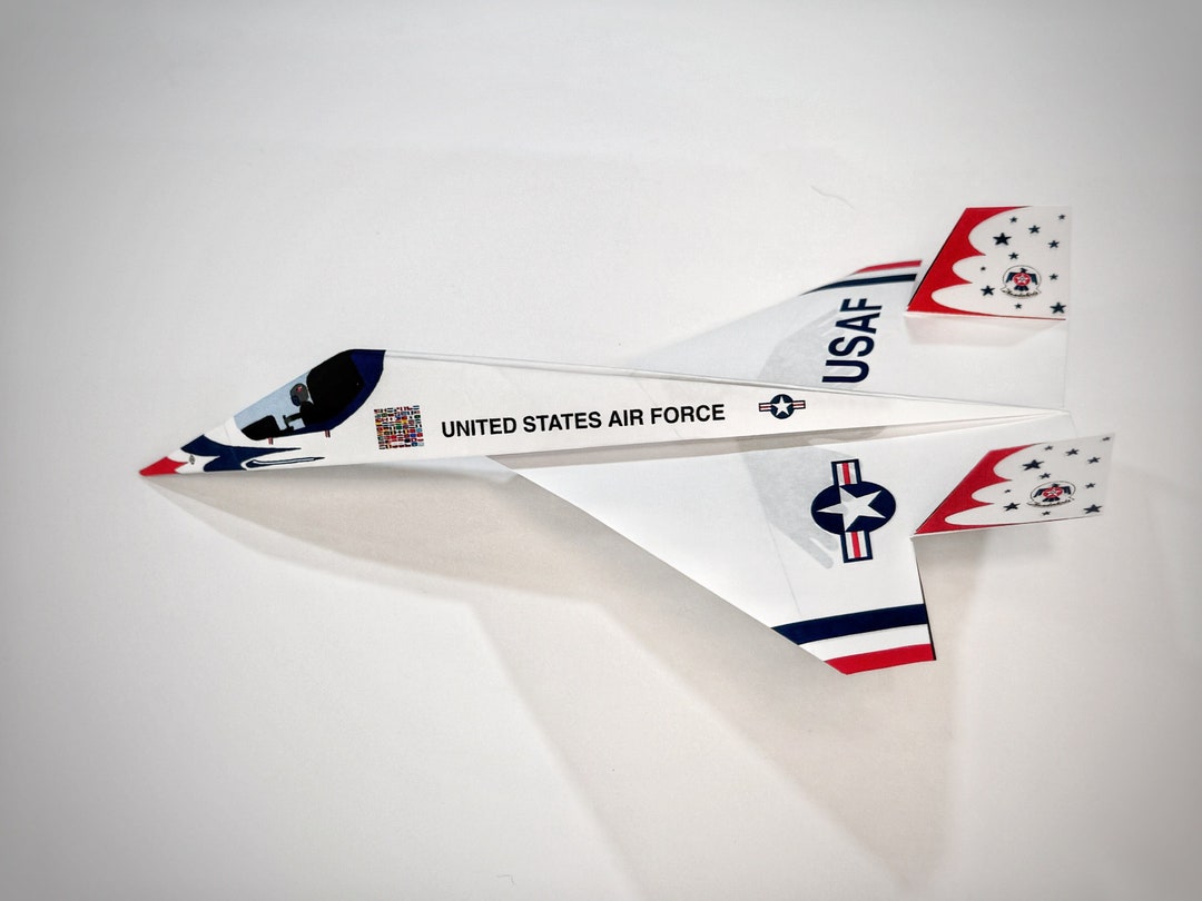 Print & Fold Paper Airplane — US Air Force - Thunderbird - SU-57 - Etsy