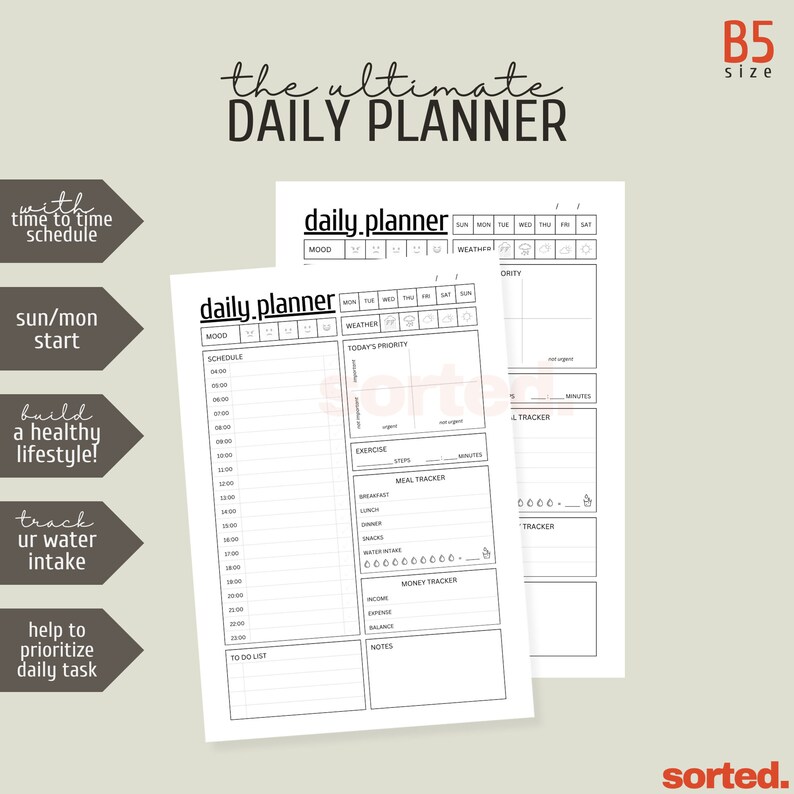 Printable Daily Planner Help to Prioritize Tasks, Adapt Healthy ...