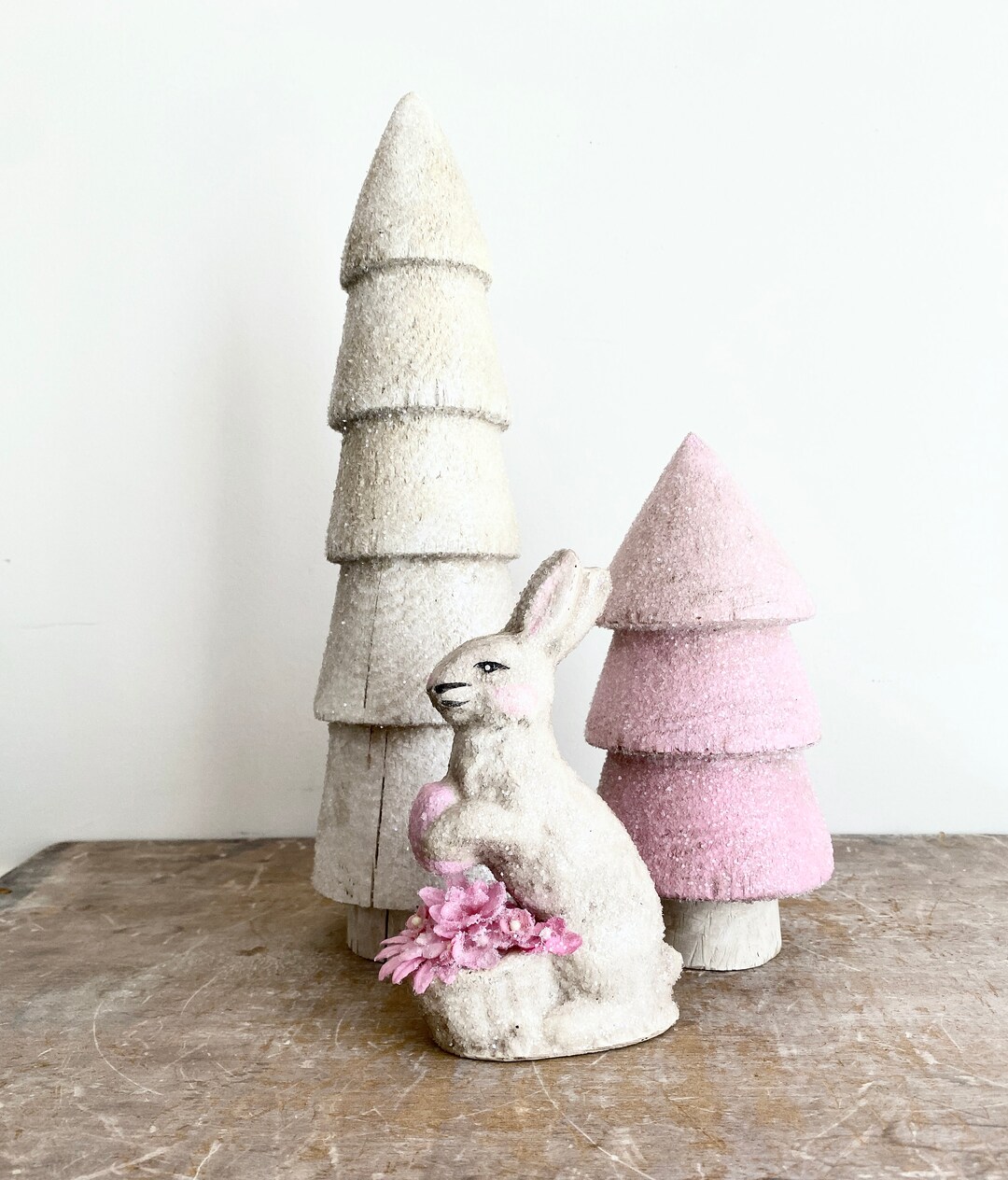 Sugared Holiday Tree - Pink Ombre Easter Tree - Lathe-turned Wooden ...