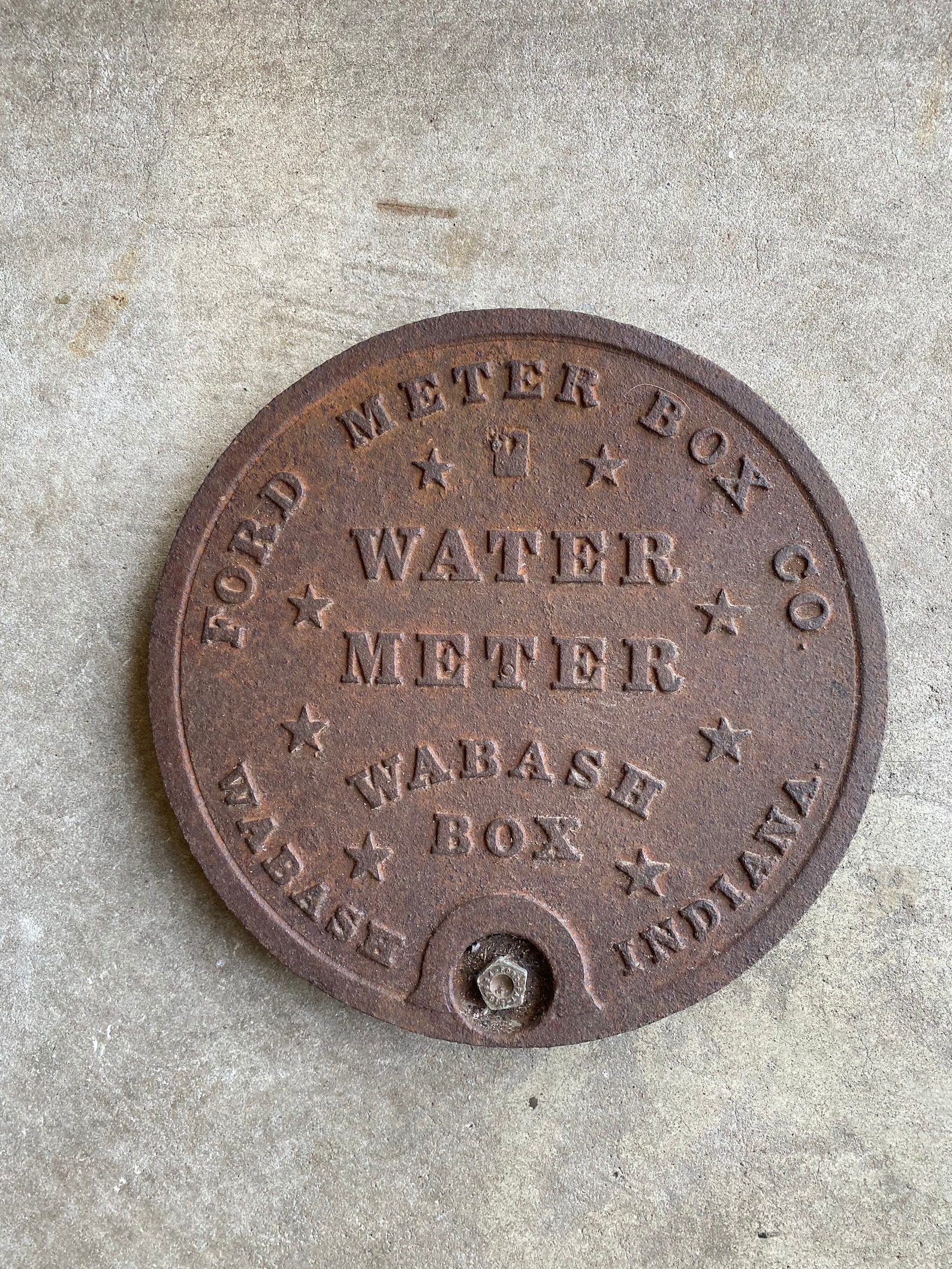 Antique water meter cover Indiana wabash Ford meter box | Etsy
