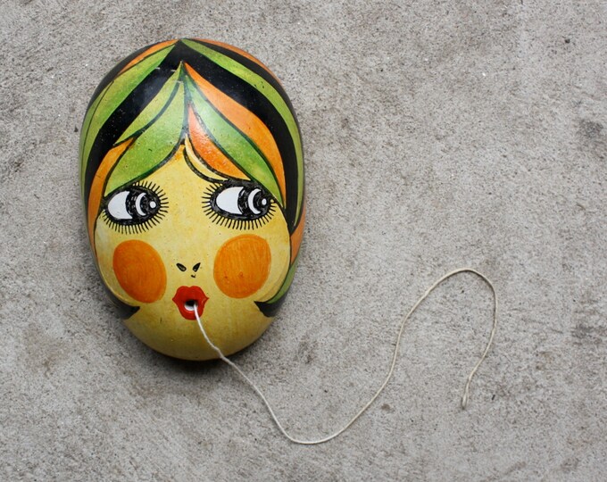 Vintage Papier Mache Cute Girl String Holder - Japan - 1960s - Etsy