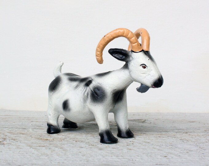 Vintage Cast Iron Goat Bank - Etsy