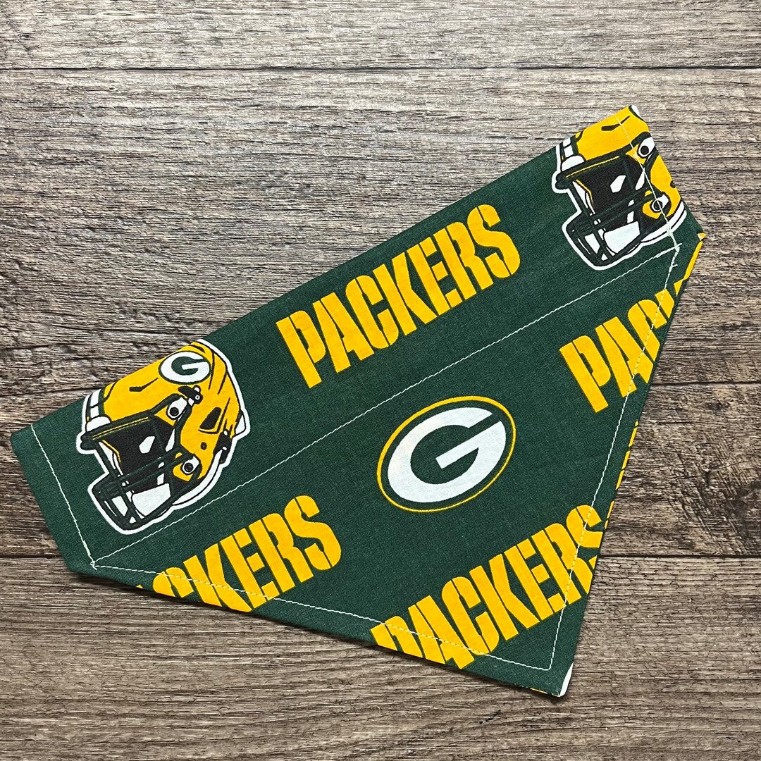Green Bay Packers NFL Football Dog Bandana Over the Collar Style Go ...