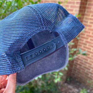 Distressed Baseball Hat, Faded Navy Blue With Cactus Patch. Mesh Back ...