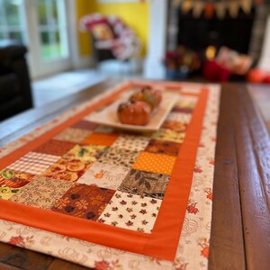 Rustic Farmhouse Fall Colors Table Runner, Autumn Table Runner ...