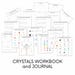 Crystals Workbook and Journal, Crystal Workbook, Crystal Journal ...