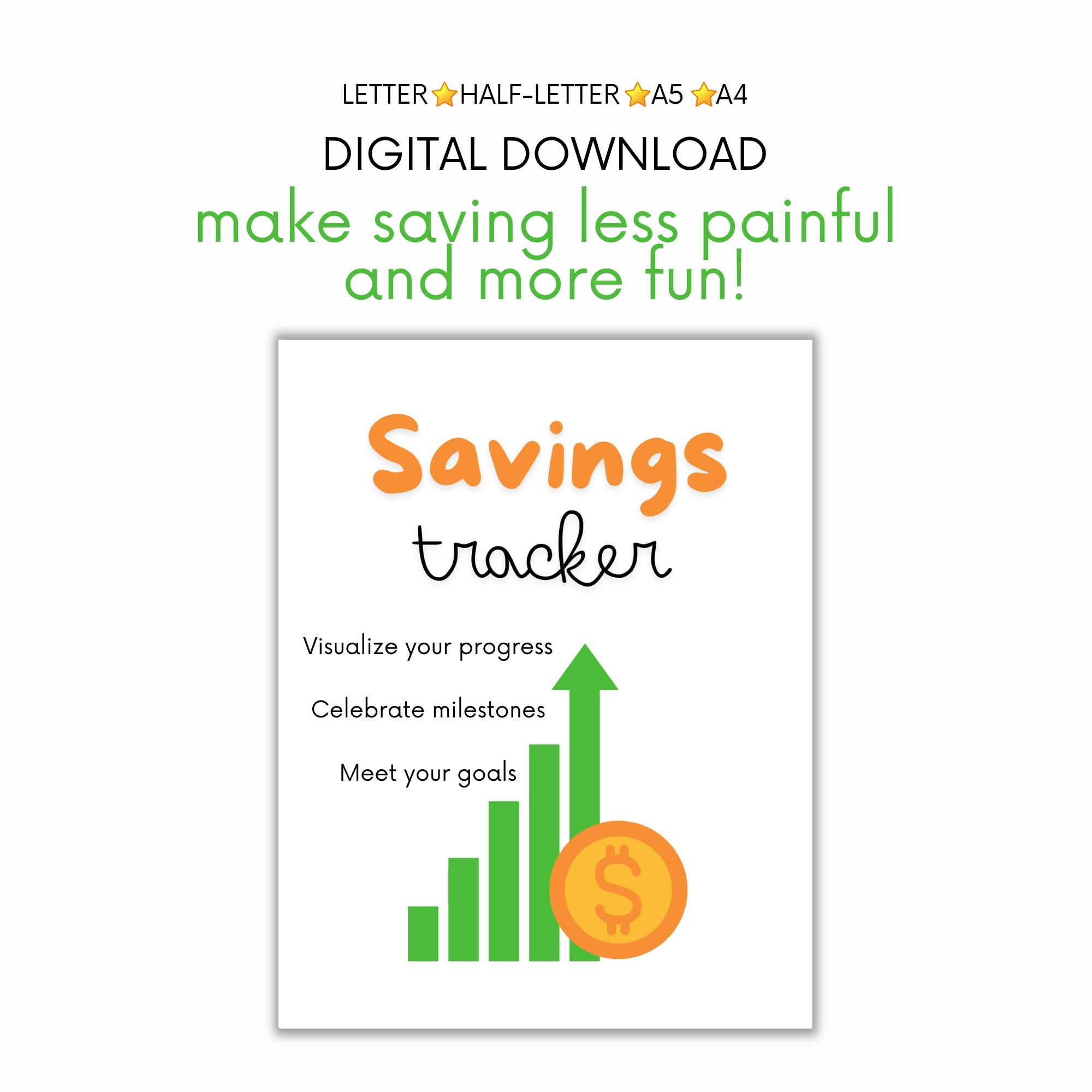 Savings Tracker Bundle, Savings Tracker, Money Saving Tracker, Savings ...