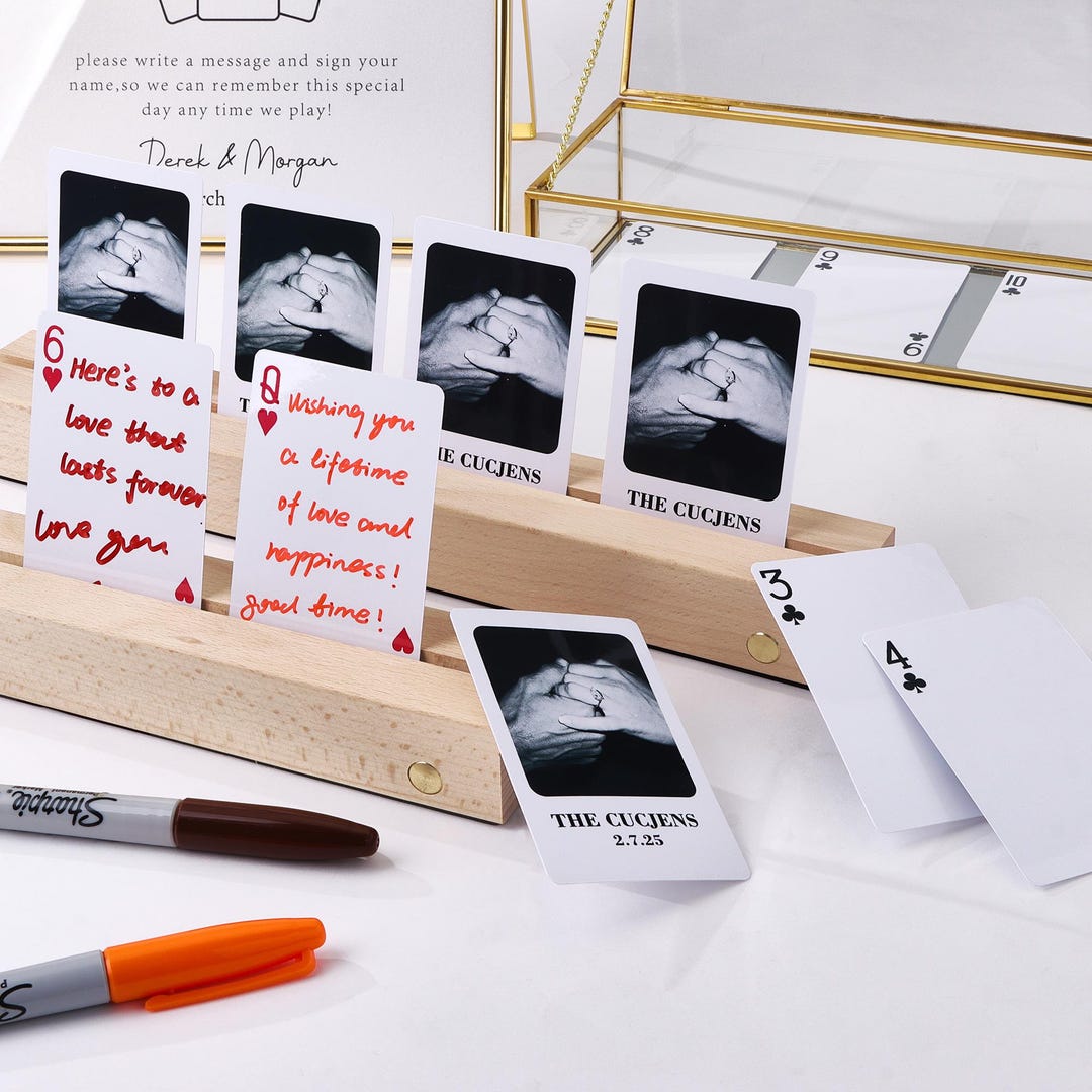 Custom Guest Book Playing Cards, Blank Playing Cards, Wedding Guest ...