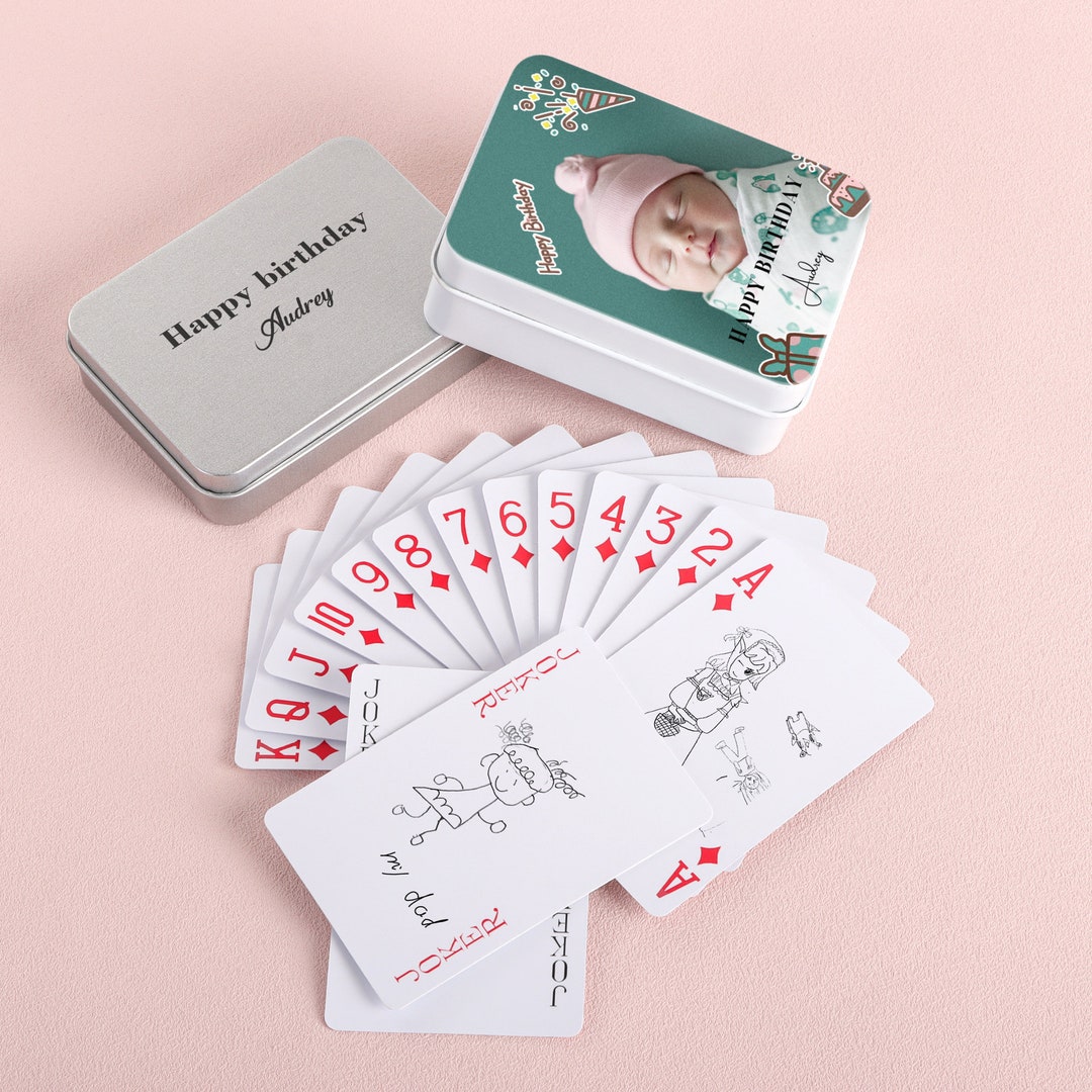 Children's Drawing Playing Cards Photo Playing Cards Kid's Art Gift for ...