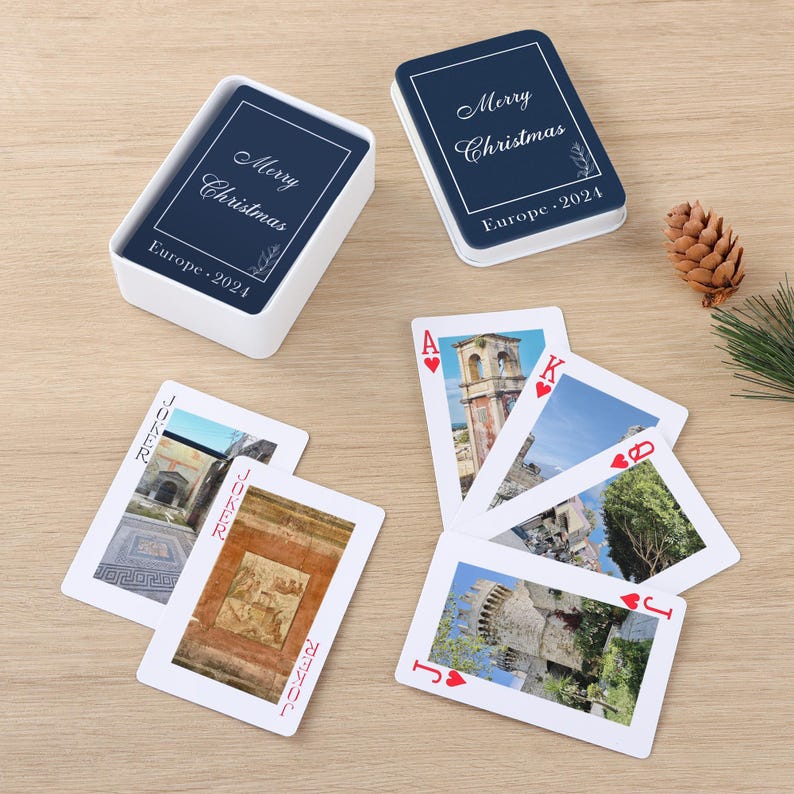 Custom Photo Playing Cards, Personalized Deck of Cards With Box, Unique ...