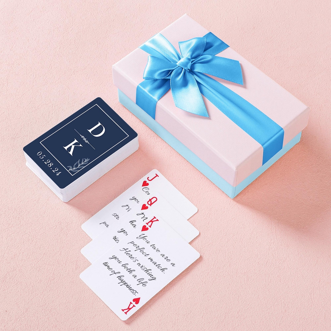 Blank Playing Cards for Writing, Custom Playing Card Guest Book, Deck ...