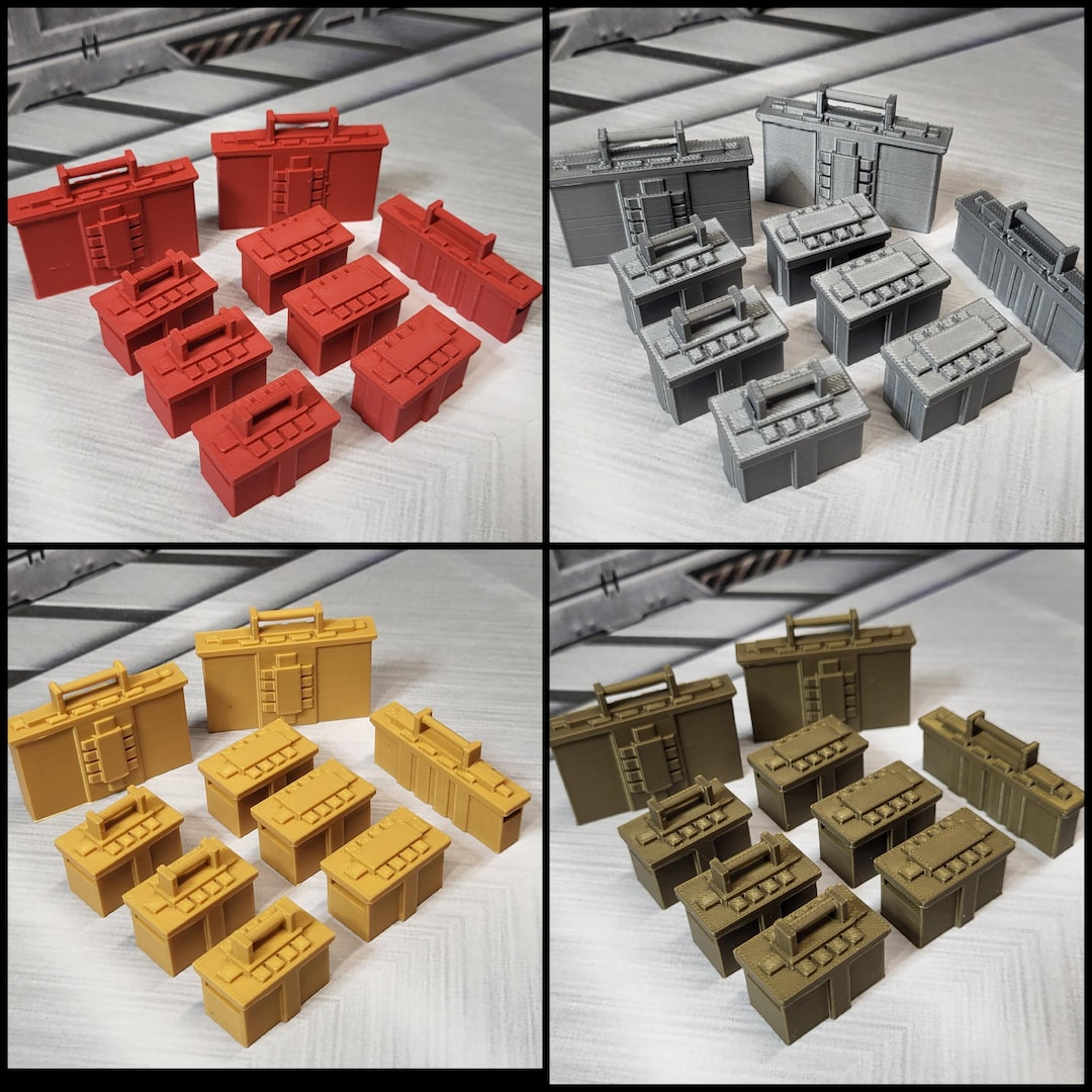 3D Ammo Crate / Case Combo 1/12 Scale (loot Crate Combo Set) 4 ...