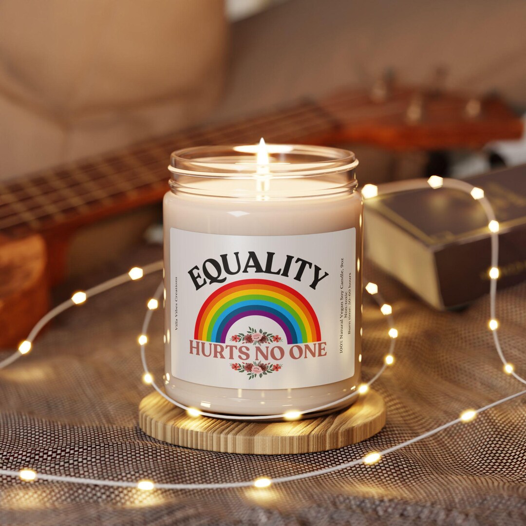 Equality Hurts No One Scented Candle, LGBTQ, Gay Pride, Anti Racism ...