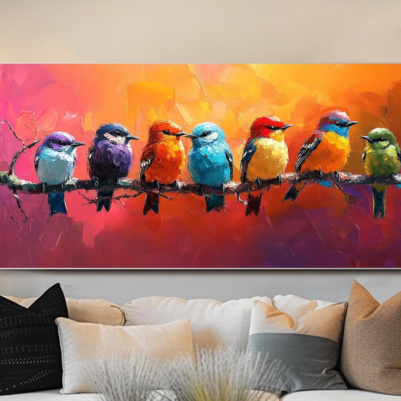 Handpainted Artwork Birds - Etsy