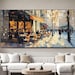 Original Cafe Oil Painting Handmade Painting 3d Textured Wall Art ...
