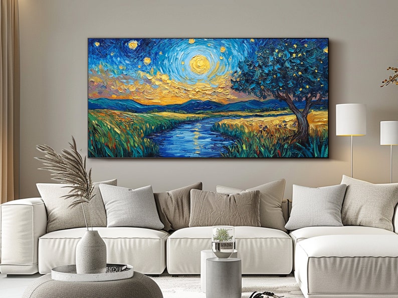 Vincent Van Gogh Landscape Oil Painting on Canvas Living Room Wall Art ...
