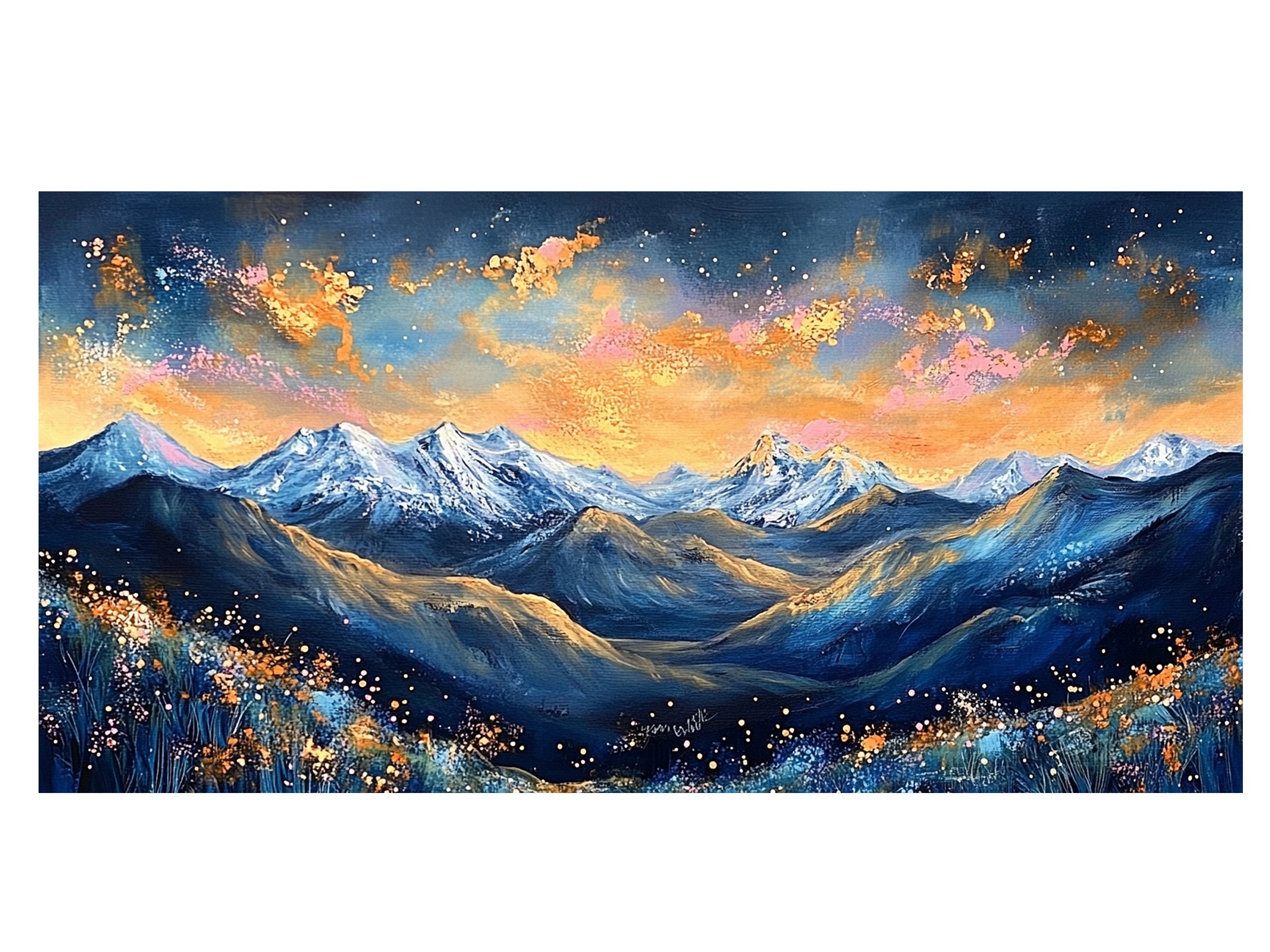 Extra Large Wall Art Brilliant Landscape Oil Painting on Canvas ...
