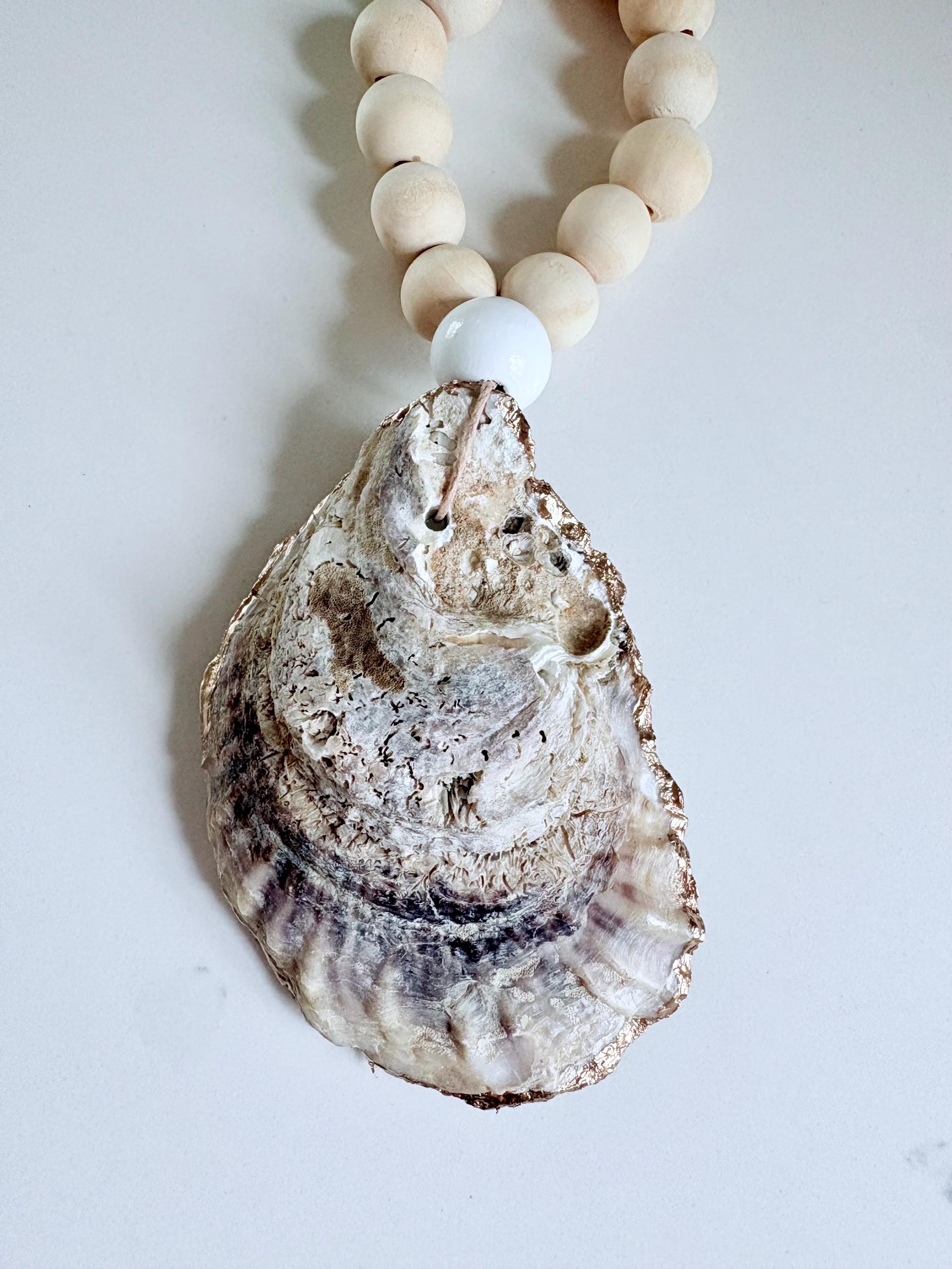 Serena & Lily Inspired Oyster Shell Wine Bottle Charm, Ornament, Napkin ...
