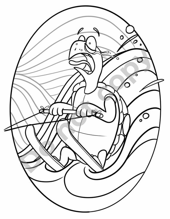 Dibujos Divertidos De Tortugas Para Colorear Vectores Gratis De Baby