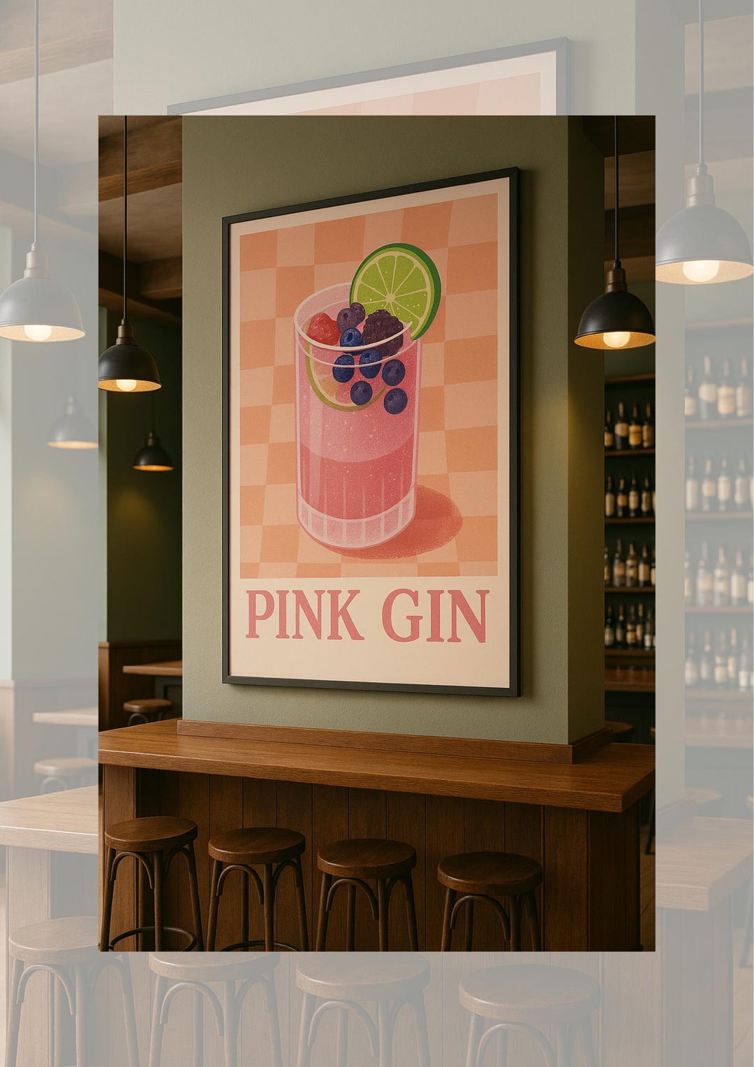 Pink Gin Cocktail Poster – Self-printable - Etsy Canada
