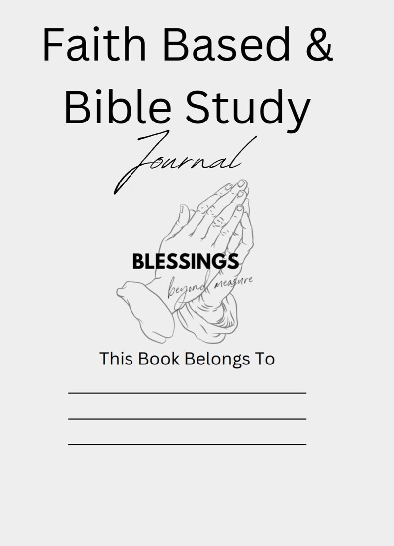 Faith Based & Bible Study Journal - Etsy