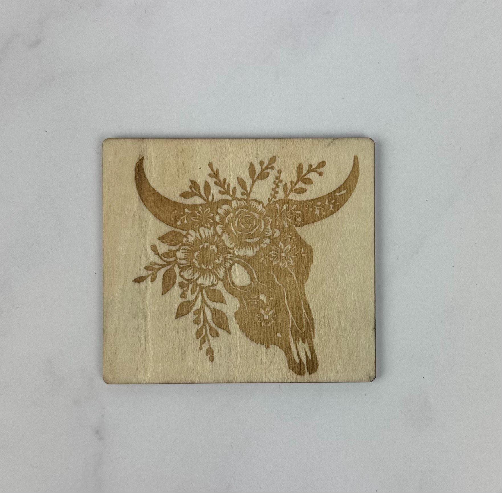 Wood Magnets - Laser Engraved Cowboy and Cowgirl Designs, Western ...