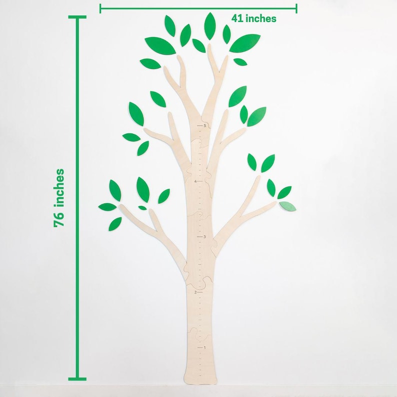 Wooden Tree Growth Chart: Kids Nursery Wall Decor - Etsy