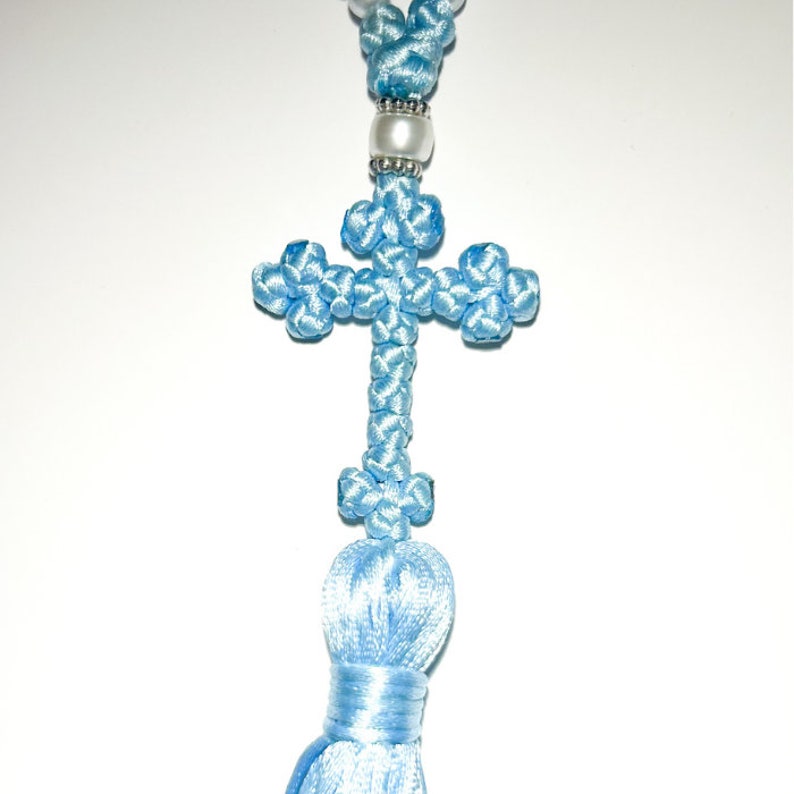 Orthodox Prayer Rope (50 Knot) Light Blue Satin - Etsy