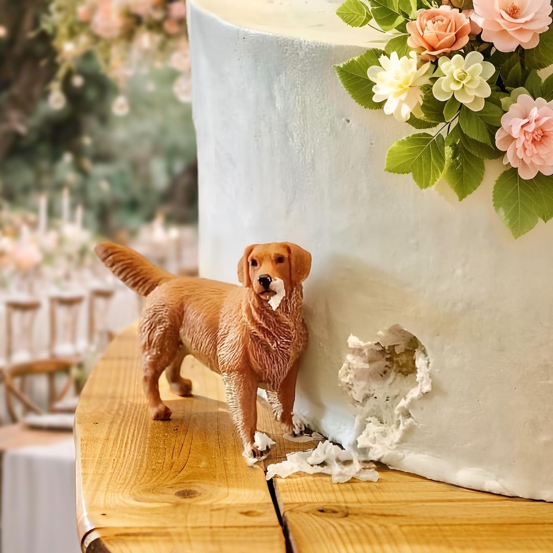 Personalized Dog Wedding Cake Topper, Custom Polymer Clay Figurine - Etsy