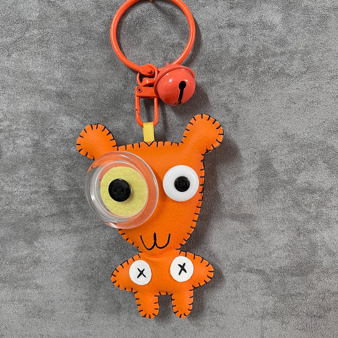 Leather Handmade Weird Creatures Charms-cute Keychain,bag Charm ...