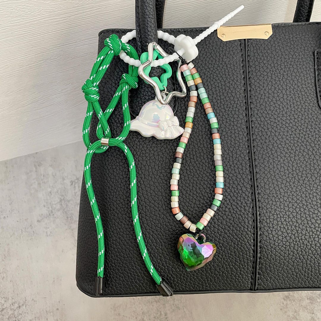 Beaded Chain Rope Bag Charms for Purse,stylish Keyring Bag Charm,rope ...