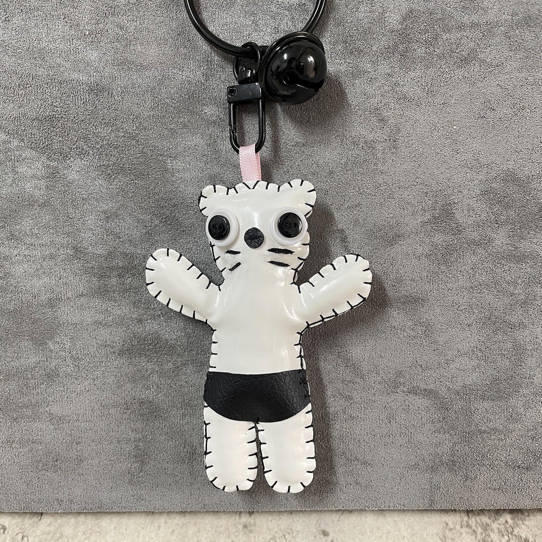 Leather Handmade Weird Creatures Charms-cute Keychain,bag Charm ...