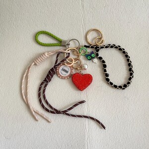 Trending Rope Bag Charms,chip Cards Red Heart Bag Chain Charm,y2k Rope ...