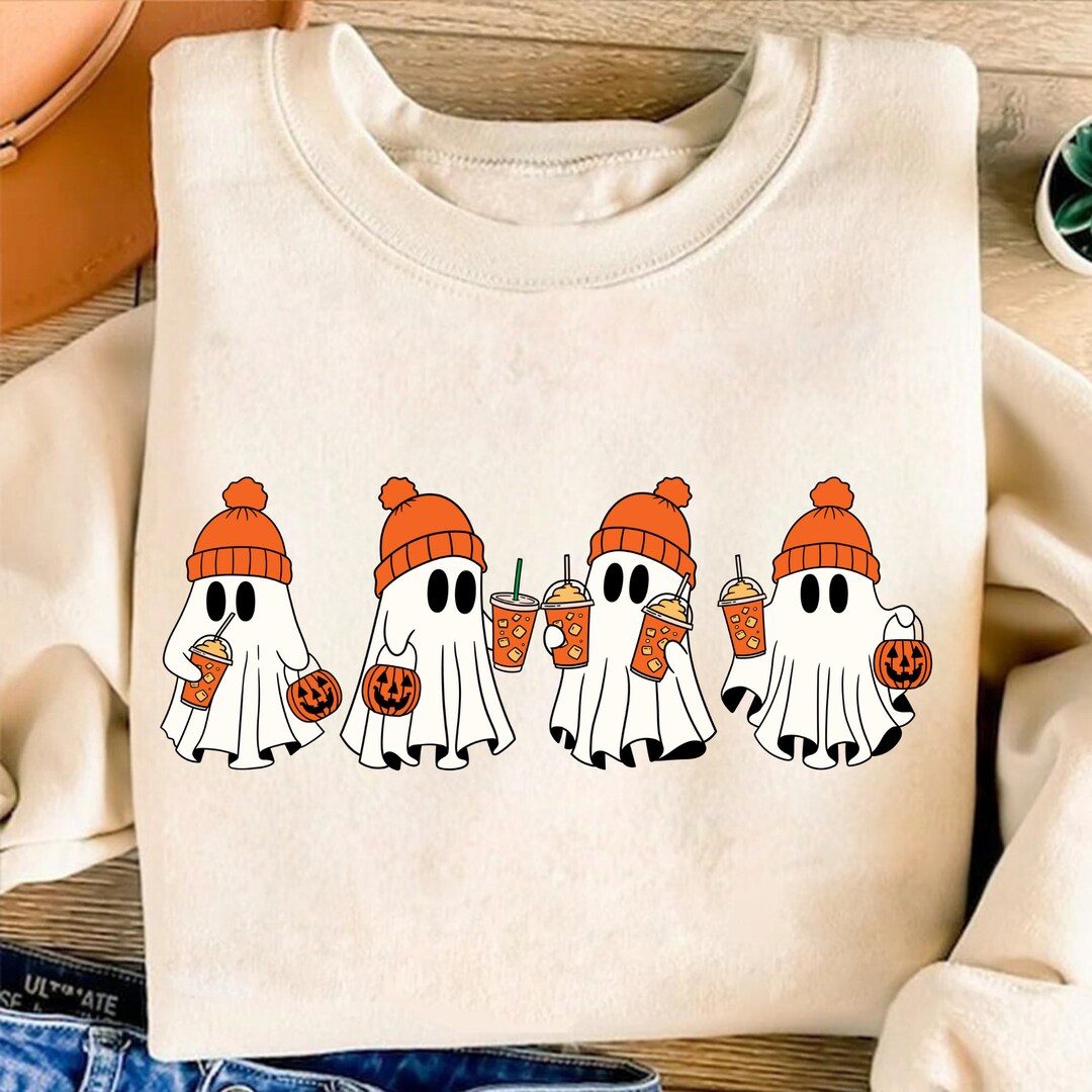 Cute Ghost With Coffee Png, Halloween Ghost Png, Bougee Ghost Png ...