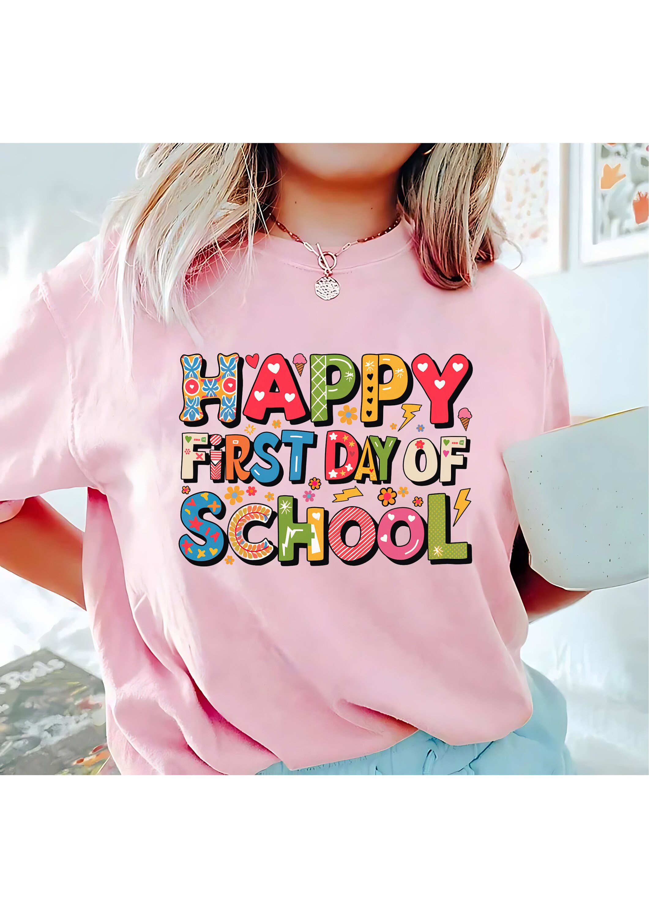 Happy First Day School Png, Back to School Png, Retro Back to School ...