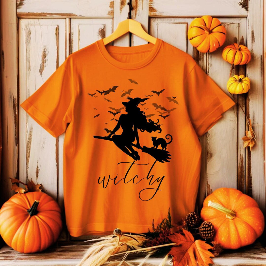 Feeling Witchy Png, Halloween Witch Png, Black Cat Png, Spooky Season ...